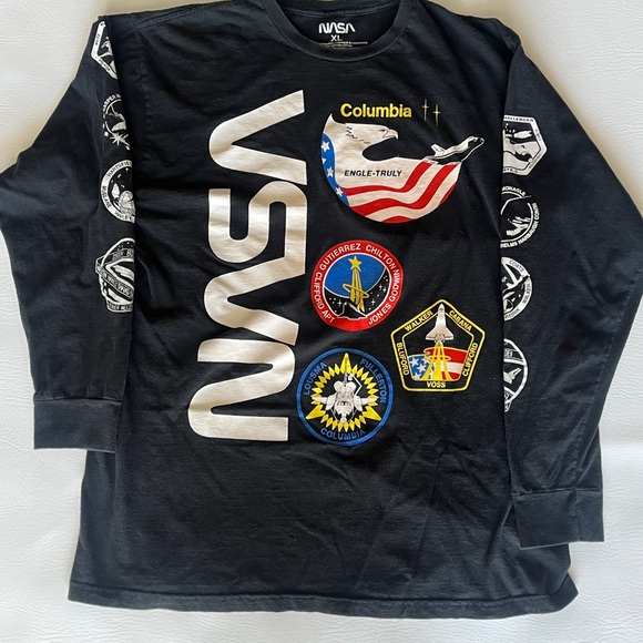 Nasa | Shirts | Nasa Black Long Sleeve Shirt For Men | Poshmark
